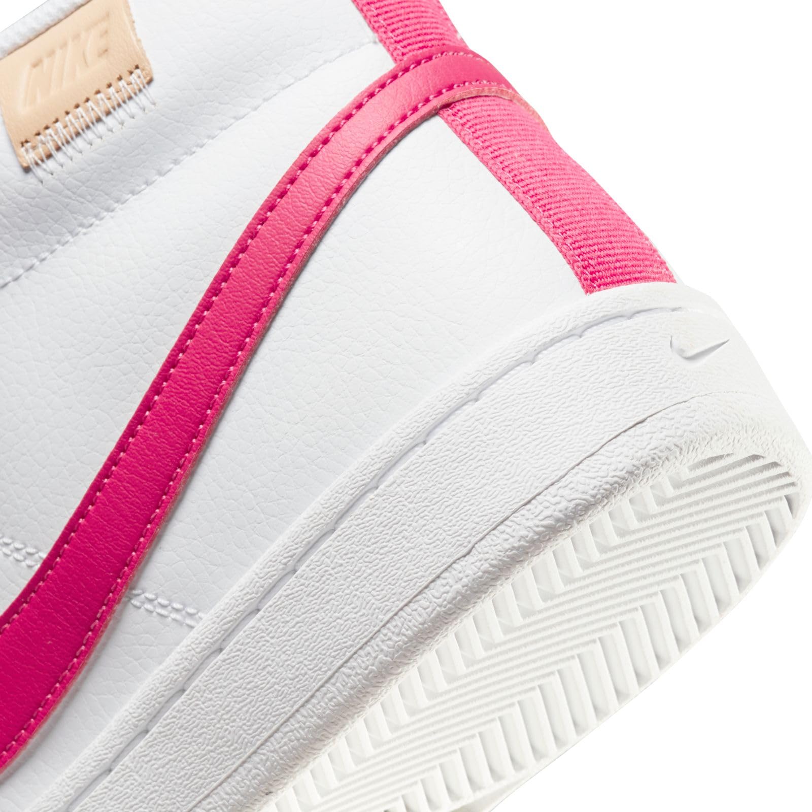 Nike Women's Low Sneakers, White White Rush Pink White Onyx, 8.5 US