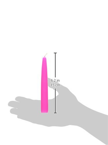Zest Candle 12-Piece Hot Pink 6" Taper Candles, Count