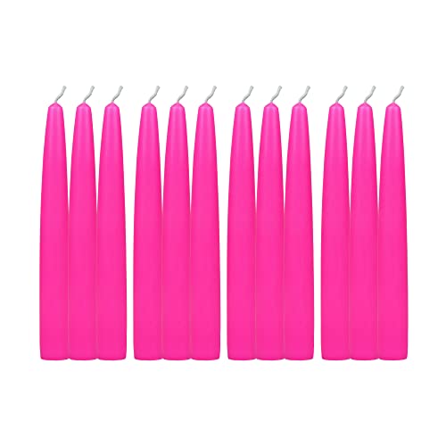 Zest Candle 12-Piece Hot Pink 6" Taper Candles, Count