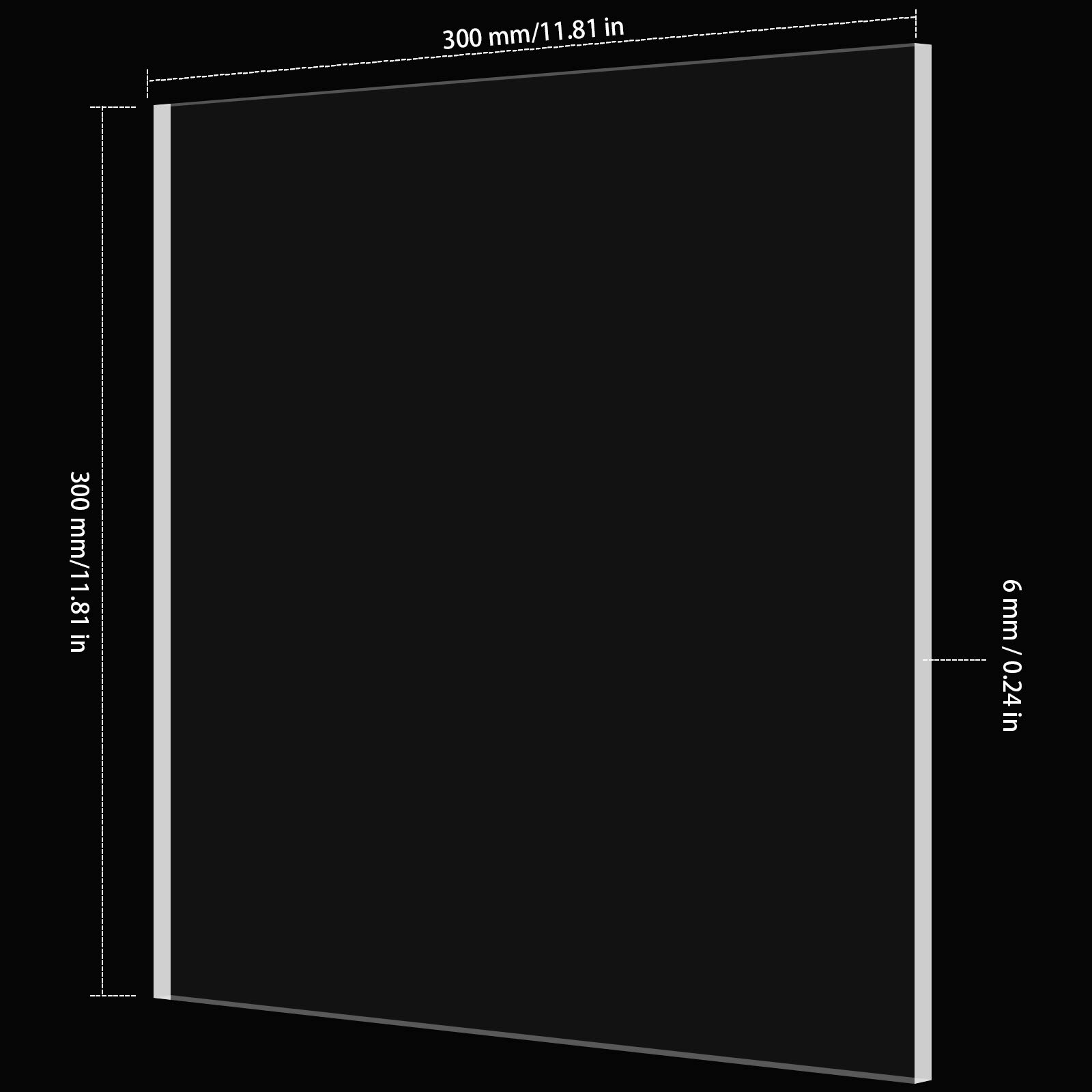ZEONHAK 5 PCS 12 x 12 x 1/4 Inches Clear Acrylic Sheet, Transparent Plastic Plexiglass Board with Protective Film for Signs, Crafts, DIY Display Projects and More