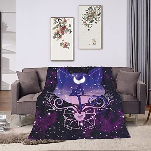 Somny Air Conditioner Blanket Cartoon Blanket Flannel Fleece Blanket Ultra Soft Lightweight Throw Blanket for Bed Couch Living Room 50''X40''