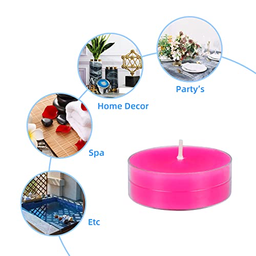 Zest Candle 12-Piece Tealight Candles, Mega Oversized Hot Pink s