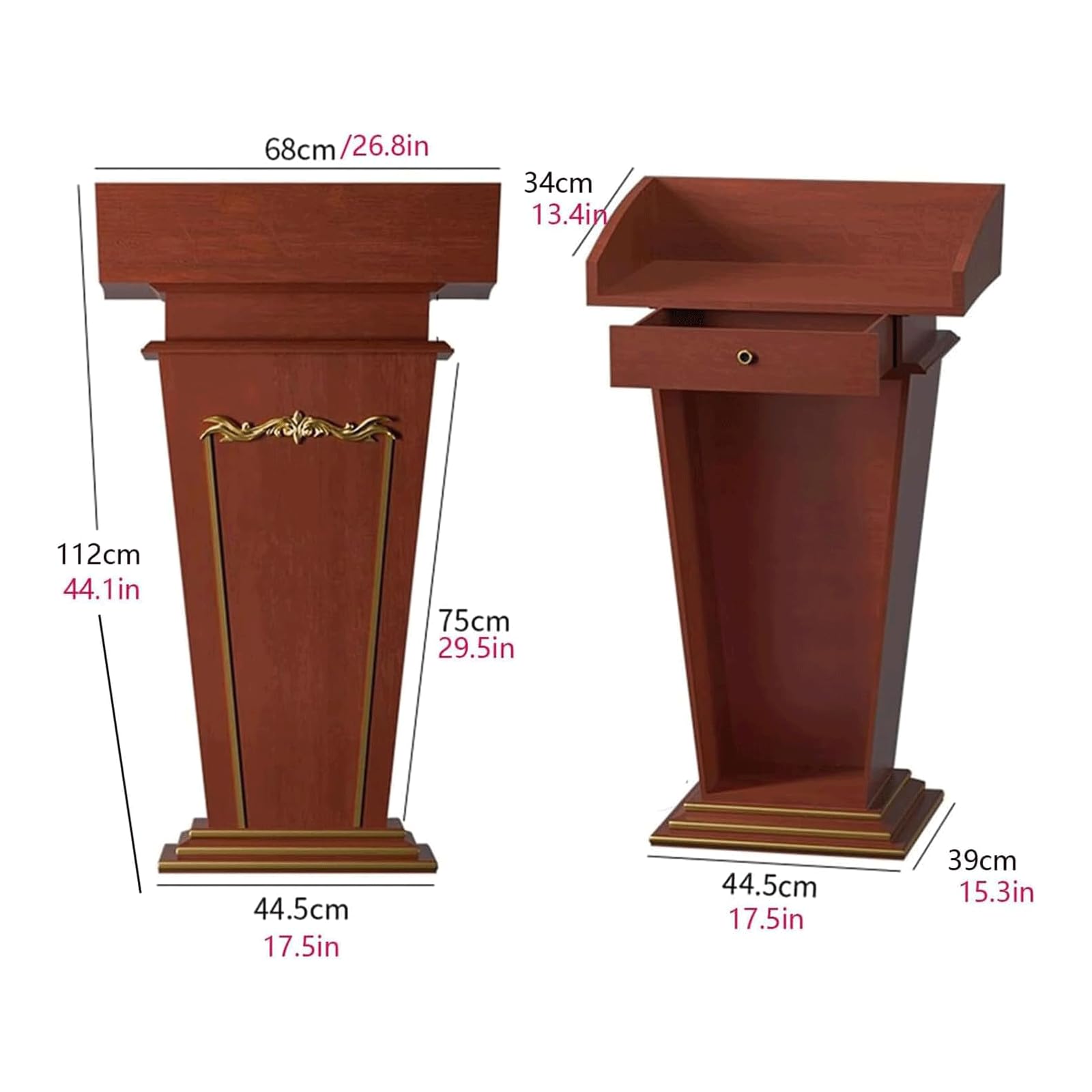 Lectern Podium Podium Stand Wooden Podium Stand Heavy Duty Professional Lecterns Easy to Assemble Church Pulpits