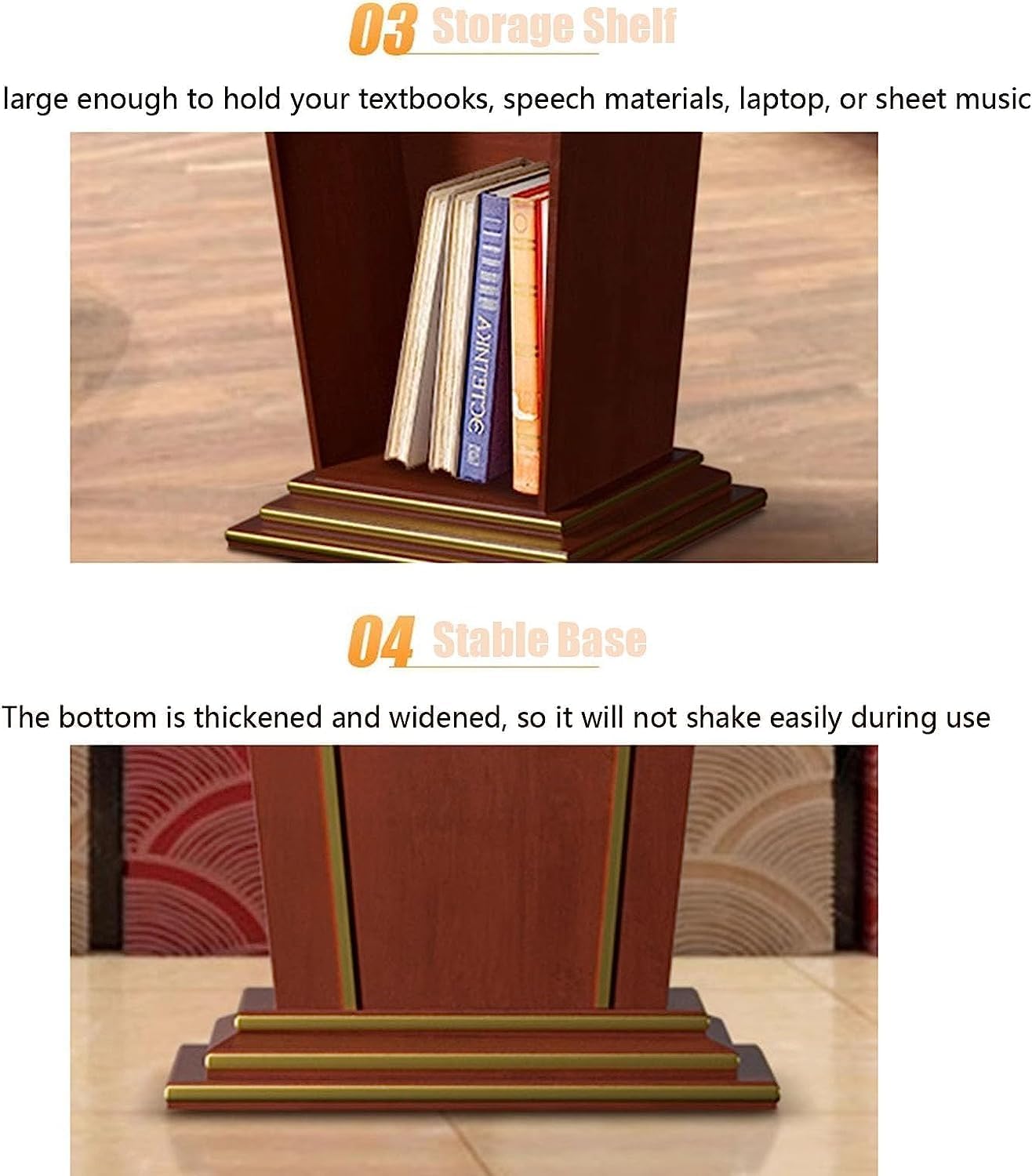Lectern Podium Podium Stand Wooden Podium Stand Heavy Duty Professional Lecterns Easy to Assemble Church Pulpits