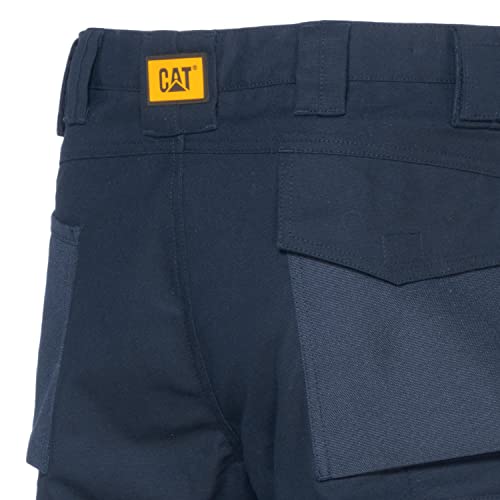 Caterpillar Men's Trademark Work Pants Built from Tough Canvas Fabric with Cargo Space, Classic Fit, Navy, 30W x 30L