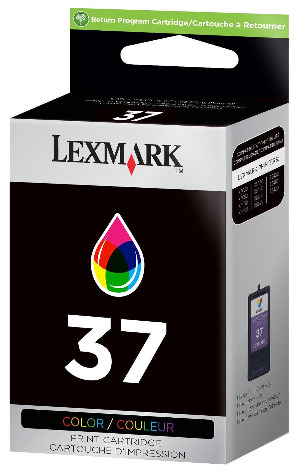 Lexmark No 37 Color Return Prog Print Cartridge