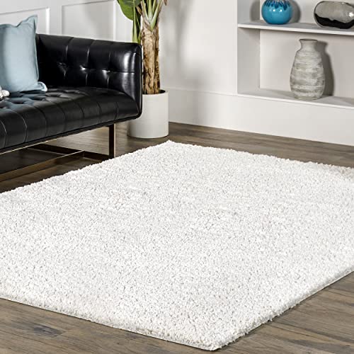 nuLOOM Marleen Contemporary Shag Area Rug, 4' x 6', White