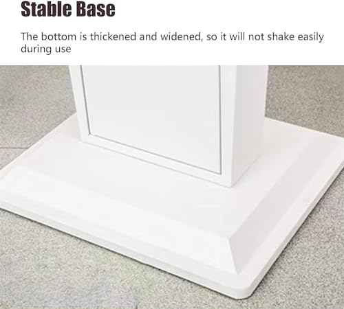 Metal Podium Floor-Standing Lecterns Simple Elegant Podium Stand with Storage Space Pulpits with Tilting Top Shelf Lecterns