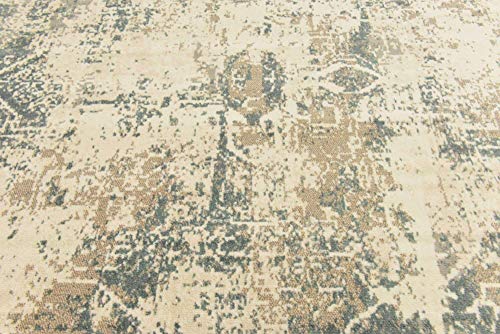 Unique Loom Tuareg Collection Vintage Distressed Traditional Area Rug, 8 x 10 ft, Beige/Green
