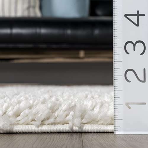 nuLOOM Marleen Contemporary Shag Area Rug, 4' x 6', White