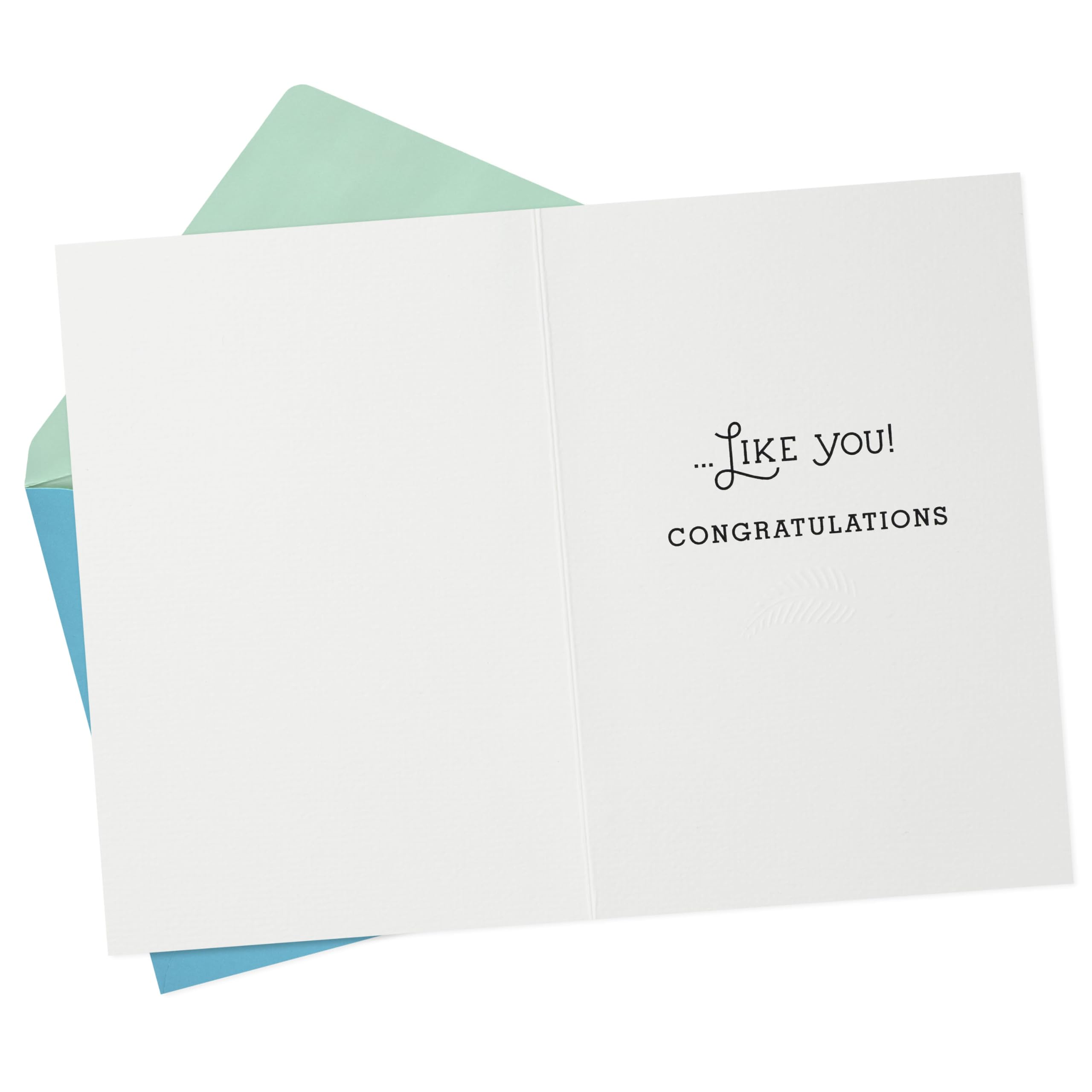 Hallmark Congratulations Card or Graduation Card (Fern Pattern)