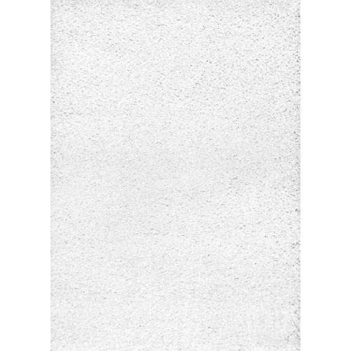 nuLOOM Marleen Contemporary Shag Area Rug, 4' x 6', White