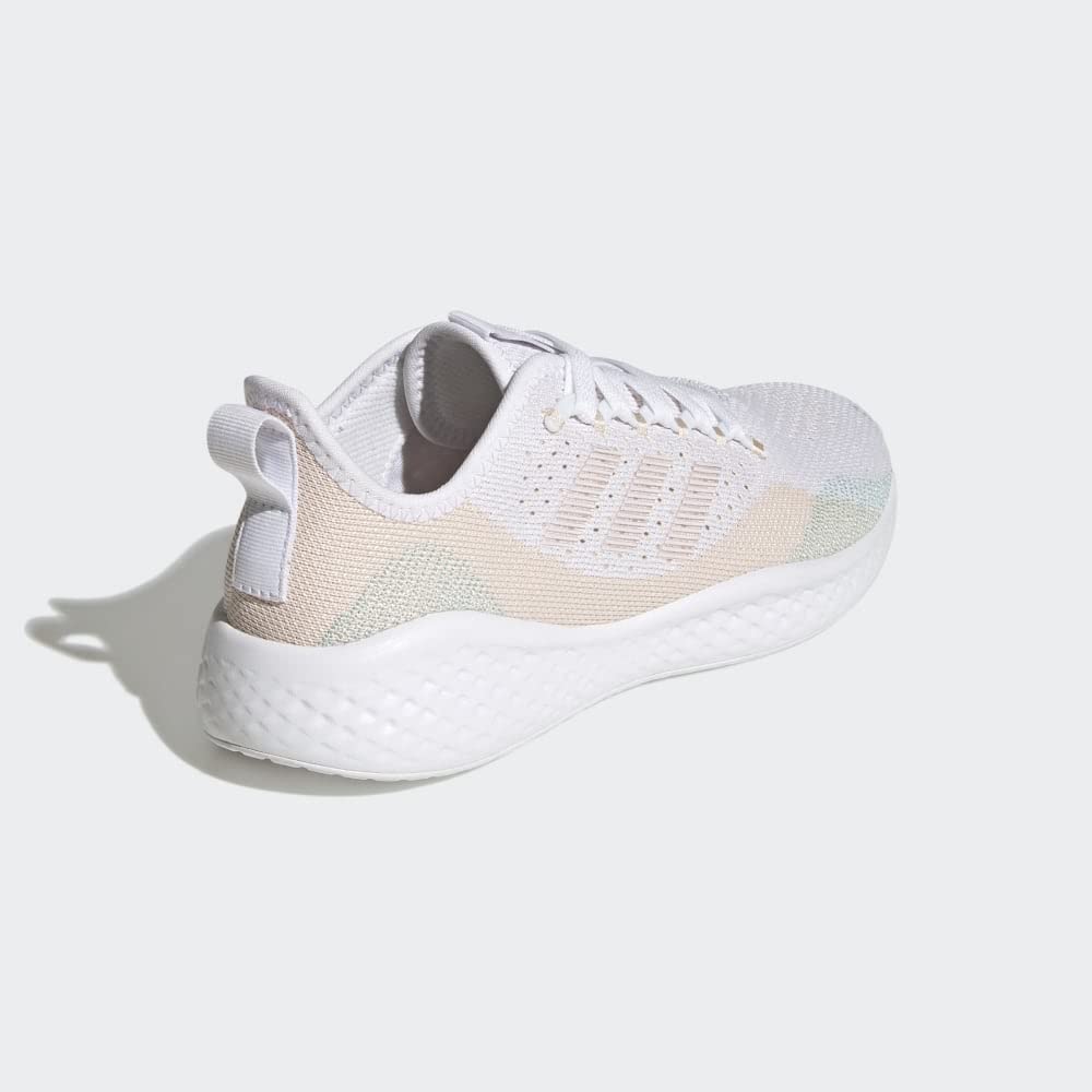 adidas Women's Fluidflow 2.0 Running Shoe, FTWR White/Almost Pink/Bliss Orange, 7.5