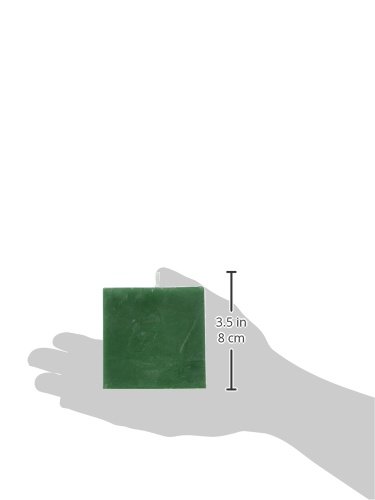 Zest Candle 3 by 3-Inch, Hunter Green Square Pillar Candle, 3" L x 3" W x 3" H