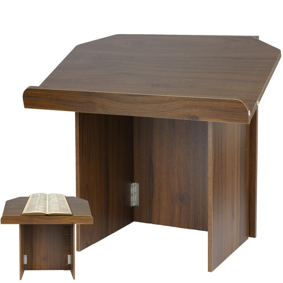 foriy Foldable Desktop Lectern Tabletop Podium Portable Lectern Book Stand Presentation Podium for Churches Restaurants Classrooms Conference Room 26.7''L x 15''W x 18.5''H