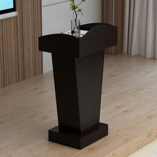 EESHHA Lectern Lecterns Minimalist Podium Stand with Drawers and Open Storage Lecterns Wood Conference Table Portable Teacher Podiums