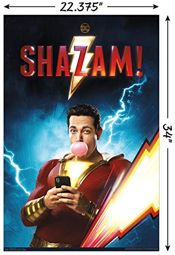 Trends International DC Comics Movie - Shazam - Chill Wall Poster, 22.375" x 34", Unframed Version