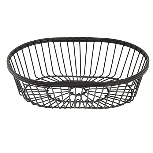American Metalcraft WBBV90 Wire Basket, Oval Black 9" L x 6" W x 2 ž" H