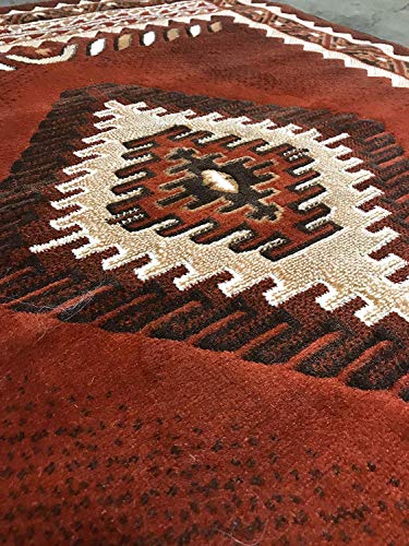 Kingdom South West Native American Area Rug Rust Brown Beige Design D143 (5 Feet 2 Inch X 7 Feet)
