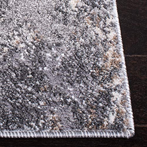 SAFAVIEH Aston Collection 5'3" x 7'7" Light Grey/Grey ASN715F Modern Abstract Non-Shedding Living Room Bedroom Dining Home Office Area Rug