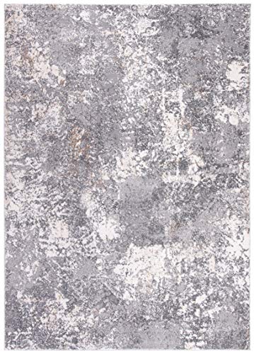 SAFAVIEH Aston Collection 5'3" x 7'7" Light Grey/Grey ASN715F Modern Abstract Non-Shedding Living Room Bedroom Dining Home Office Area Rug