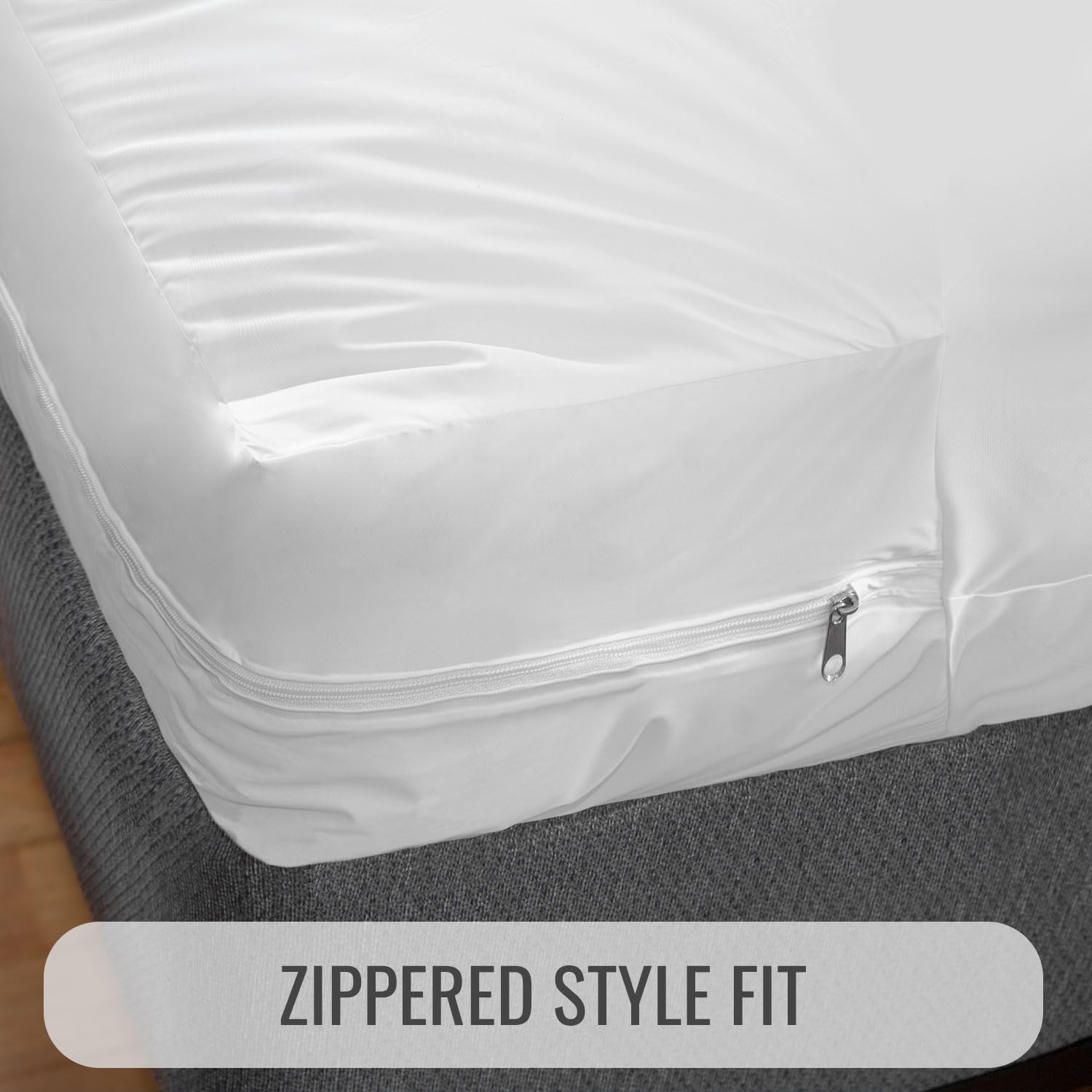 DMI Waterproof Mattress Protector and Mattress Cover, Encased Zippered Fit, Twin, Packaging may vary