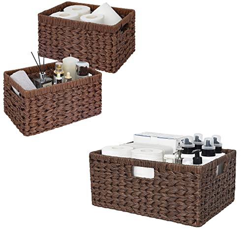 GRANNY SAYS Bundle of 1-Pack Extra Large Wicker Basket Storage & 2-Pack Shelf Storage Baskets