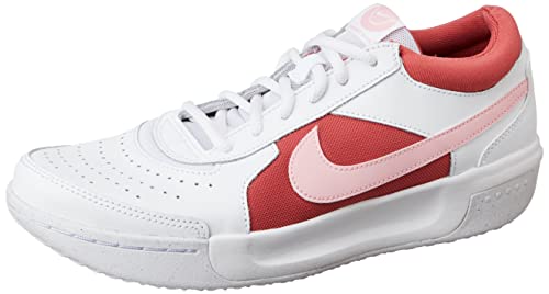NIKE W Zoom Court Lite 3, Women's Sneaker, White Med Soft Pink Adhoba, 13 AU