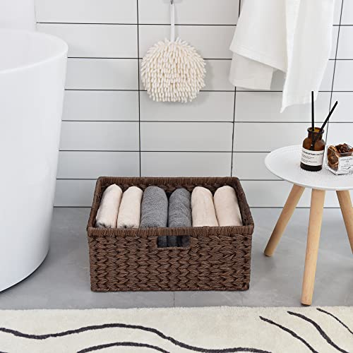 GRANNY SAYS Bundle of 1-Pack Extra Large Wicker Basket Storage & 2-Pack Shelf Storage Baskets