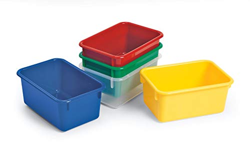 Angeles White Storage Tray, ANG7198W, Plastic Cubby Bin, Kids Classroom Organization for Daycare, Nursery or Preschool, Toddler Organizer Tray