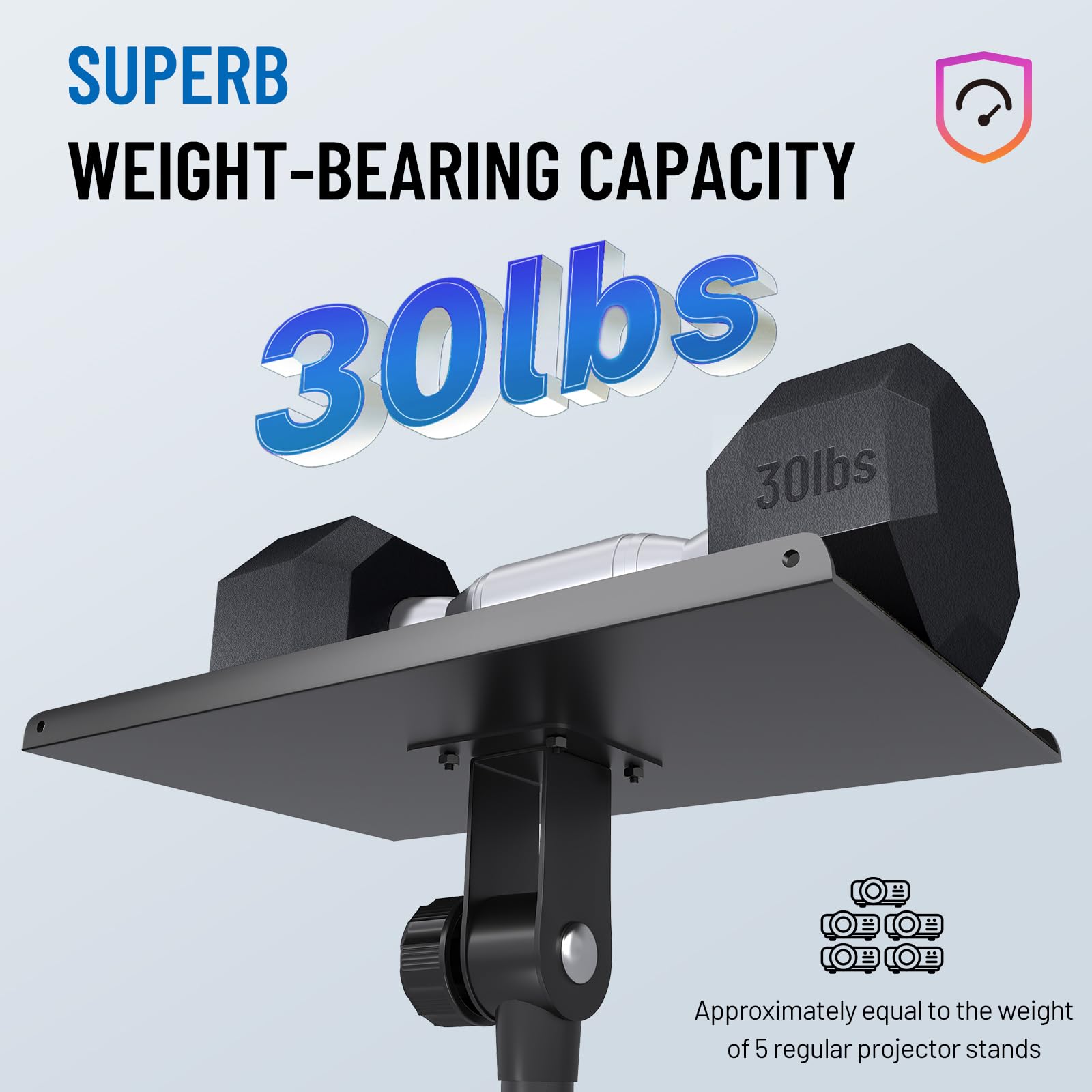 CAHAYA Projector Tripod Stand Adjustable: Height 26 to 51.5in Projector Laptop Stand Portable Multifunctional DJ Rack Stand for Outdoor Movies Computer Book DJ Equipment CY0331