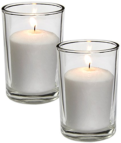 Hyoola Votive Candles - 24 Hour Burn Time - Unscented Candles Votives Bulk - Pack of 50 White Candles - European Made