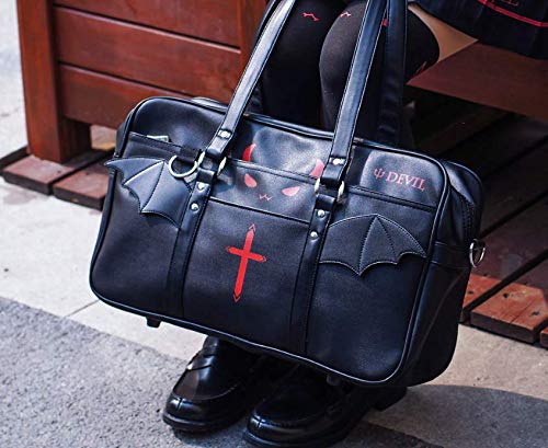 GK-O Japanese Lolita PU Leather Handbag Kawaii Devil Gothic Shoulder Bag School Bag Messenger Bags