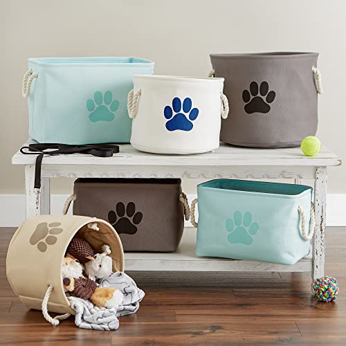 Bone Dry Pet Storage Collection Collapsible Bin, Medium Rectangle, Gray