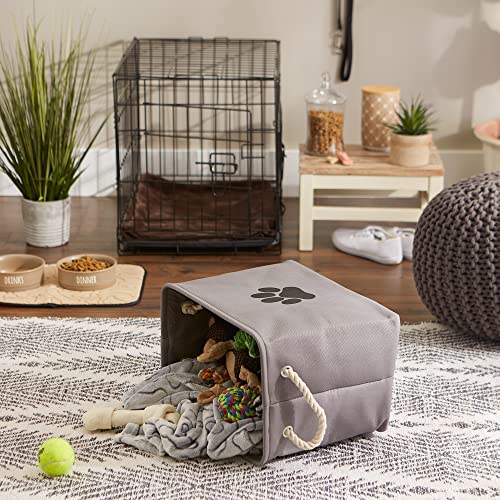 Bone Dry Pet Storage Collection Collapsible Bin, Medium Rectangle, Gray