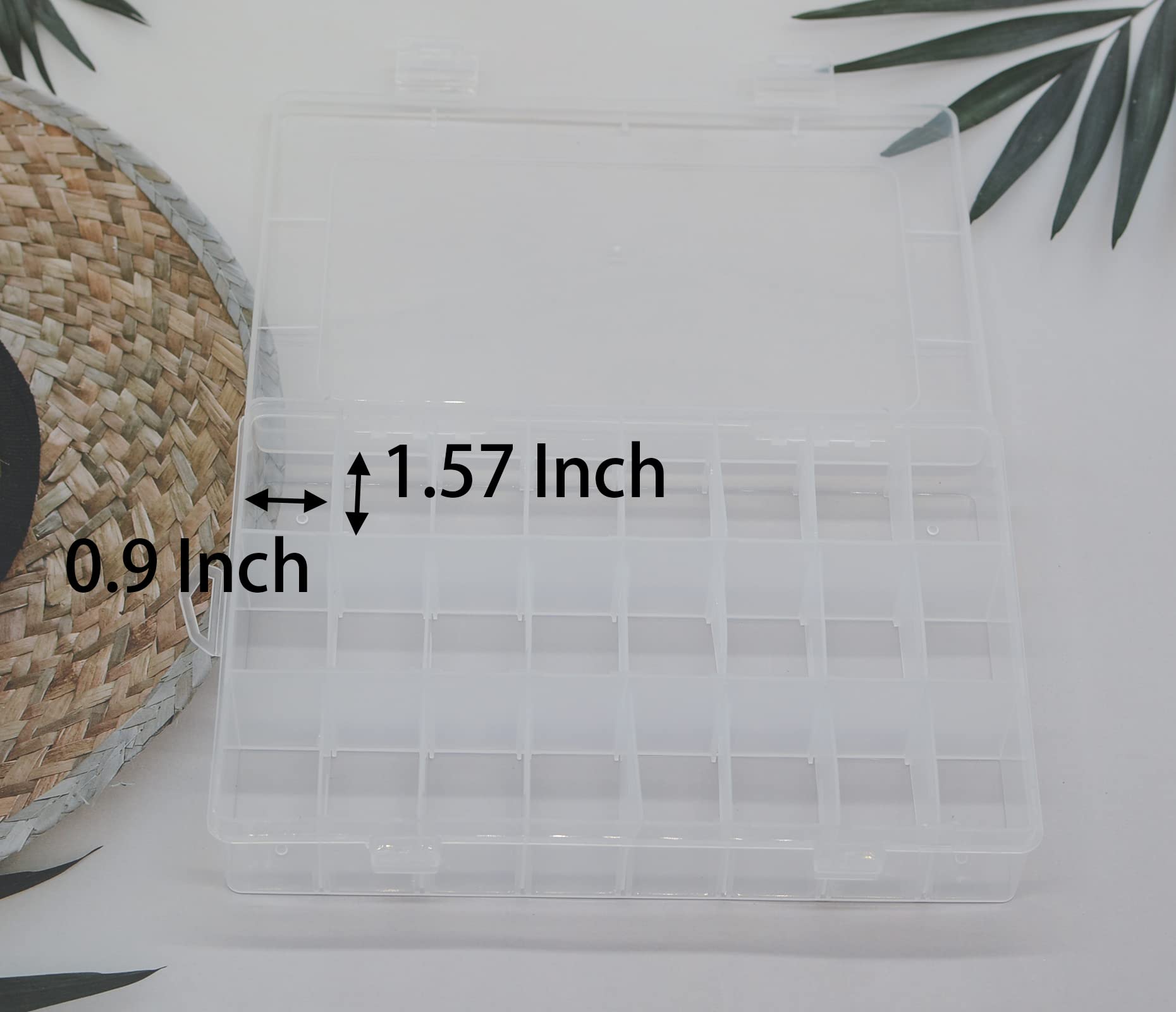 4 Pcs 24 Grids 7.5 Inch x 5.1 Inch Adjustable Small Removable Clear Plastic Jewelry Organizer Divider Storage Box Jewelry Earring Tool Containers (4 Pcs 24 Grid Clear)