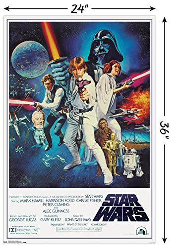 Trends International Star Wars IV One sheet Collector's Edition Wall Poster 24" x 36" for Bedroom