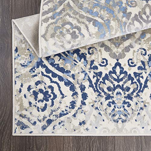 Home Dynamix Melrose Audrey Area Rug, 4x5, Ivory/Blue