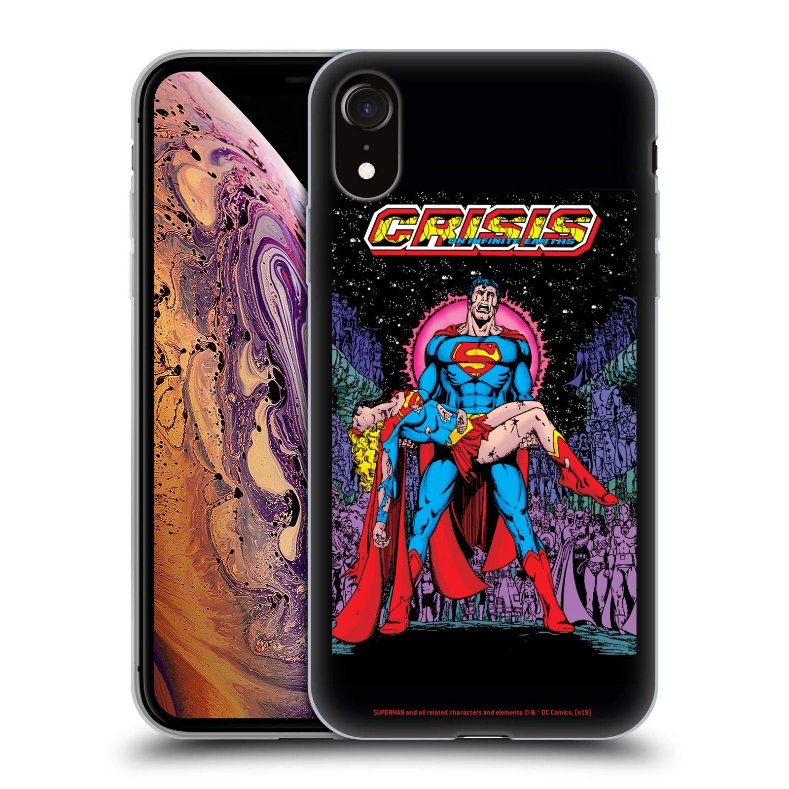 Head Case Designs Officially Licensed Superman DC Comics Supergirl Crisis on Infinite Earths Famous Comic Book Covers Soft Gel Case Compatible with Apple iPhone XR