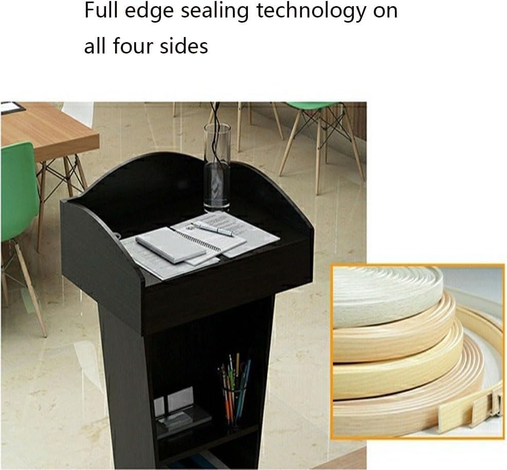 EESHHA Lectern Square Lectern Wooden Conference Table Standing Lectern with Open Storage Laptop Desk Teacher Podiums Simple Podium Stand