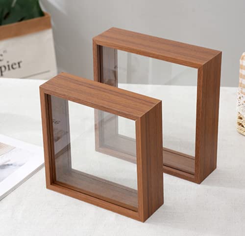 Cumuiu Shadow Box Frame Display Dried Flowers Frame Double Sided Plant Specimen Frame for Pressed Flowers Dried Leaf (6" x 8")