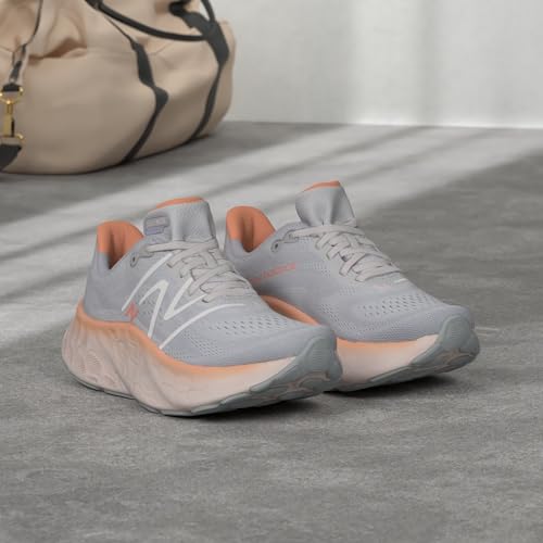 New Balance Women's WMORV4 Running Shoe, Quartz Grey/Washed Pink/Grapefruit, 8.5