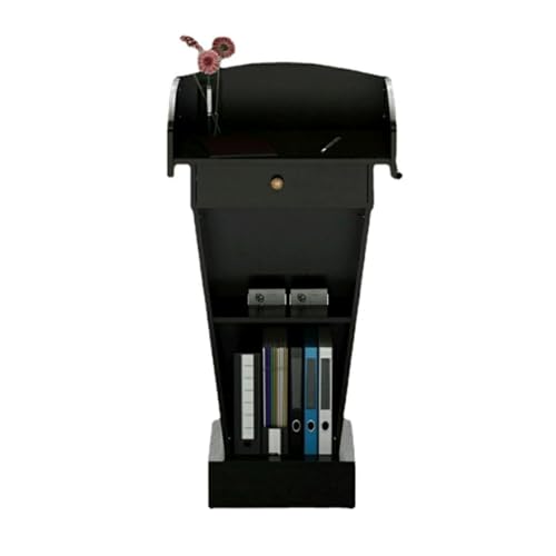 EESHHA Lectern Square Lectern Wooden Conference Table Standing Lectern with Open Storage Laptop Desk Teacher Podiums Simple Podium Stand