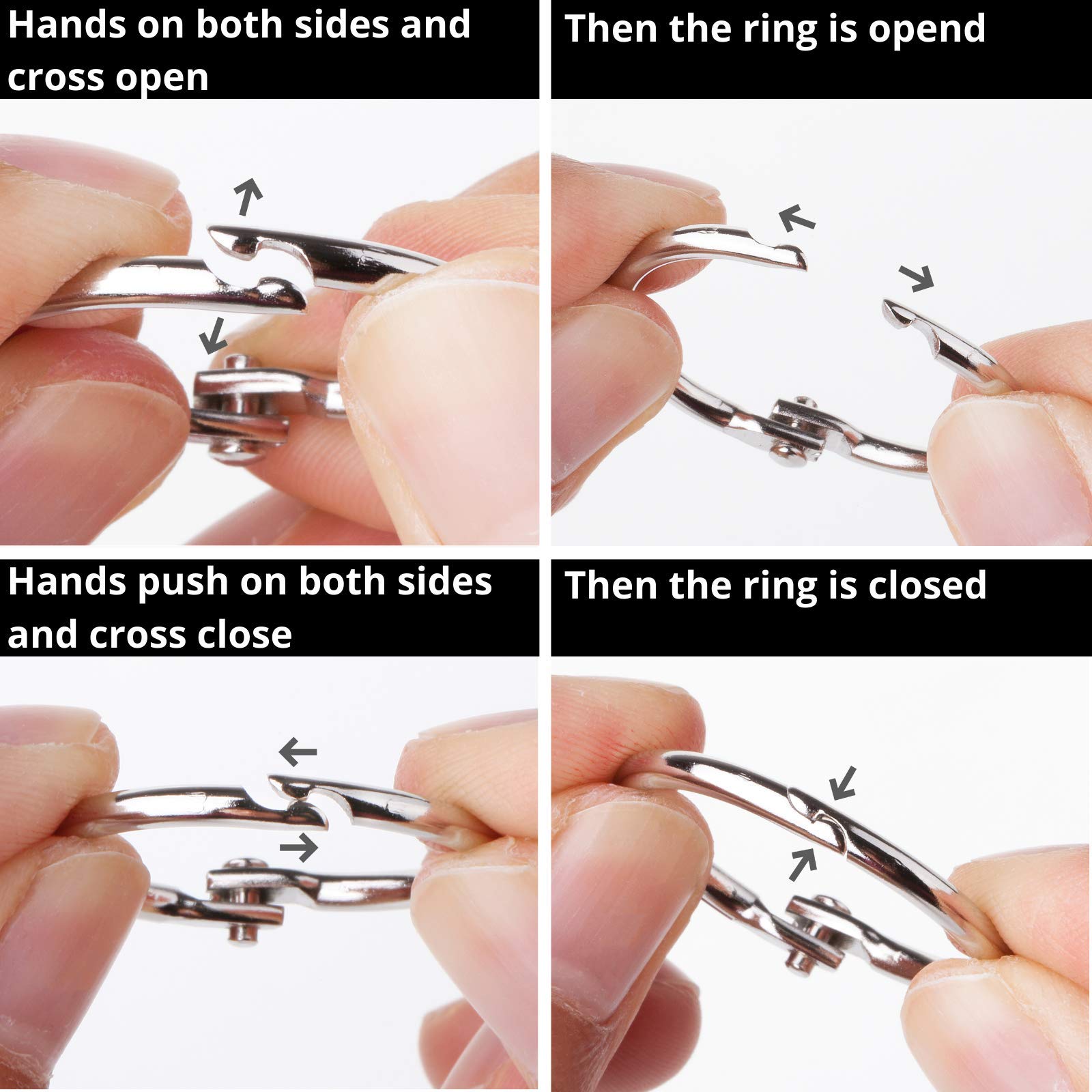 Mr. Pen- Binder Rings, Loose Leaf Binder Ring, 36pc, Assorted Sizes, Book Binder Rings, Ring Binder Clips, Metal Rings for Index Cards, Rings for Flash Cards, Index Card Rings, Book Rings, Ring Hooks