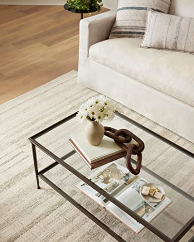 Loloi Chris Loves Julia x Chris Collection CHR-02 Natural/Sage, Transitional 18" x 18" Sample Rug