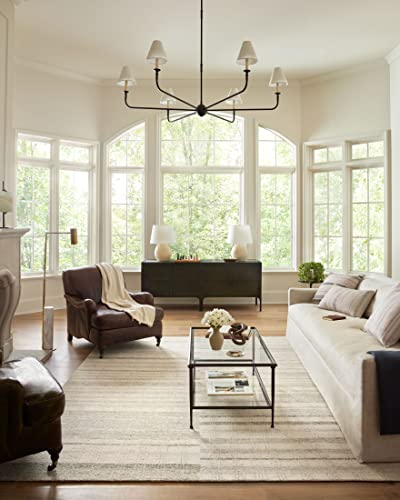 Loloi Chris Loves Julia x Chris Collection CHR-02 Natural/Sage, Transitional 18" x 18" Sample Rug