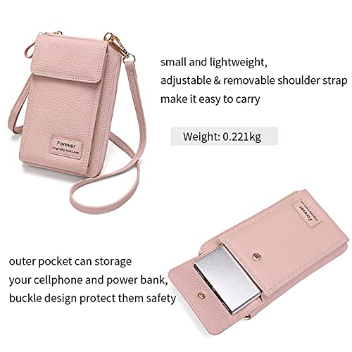 myfriday Small Leather Shoulder Bag, Crossbody Bag CellPhone Wallet Purse Lightweight Crossbody Handbags for Women