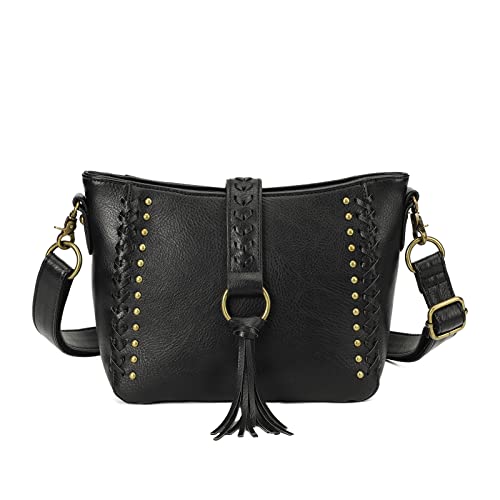KL928 Purses for Women Shoulder Handbags Crossbody Bag, Black
