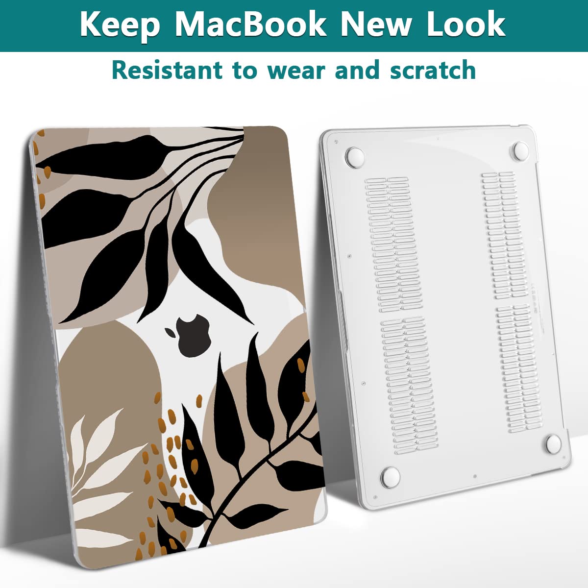 Teryeefi Compatible with MacBook Pro 13 inch Case 2020 2021 2022 2016-2019 Model M1 & M2 A2338 A2251 A2289, Hard Shell Case & Keyboard Cover for MacBook Pro 13 with Touch Touch Bar, Tropical Leaf
