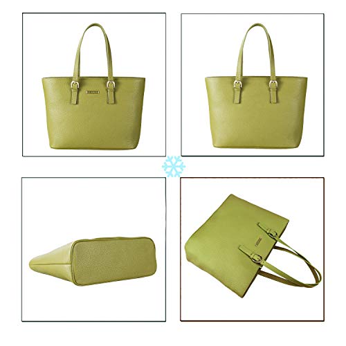 Banuce Leather Handbags for Women Purse Large Capacity Shoulder Tote Bag for A4 and 9.7 Inch iPad